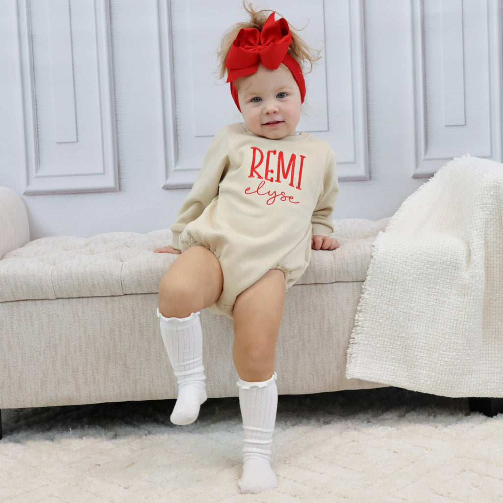 Personalized Toddler Girl Sweatshirt - Tan – Junie Grace
